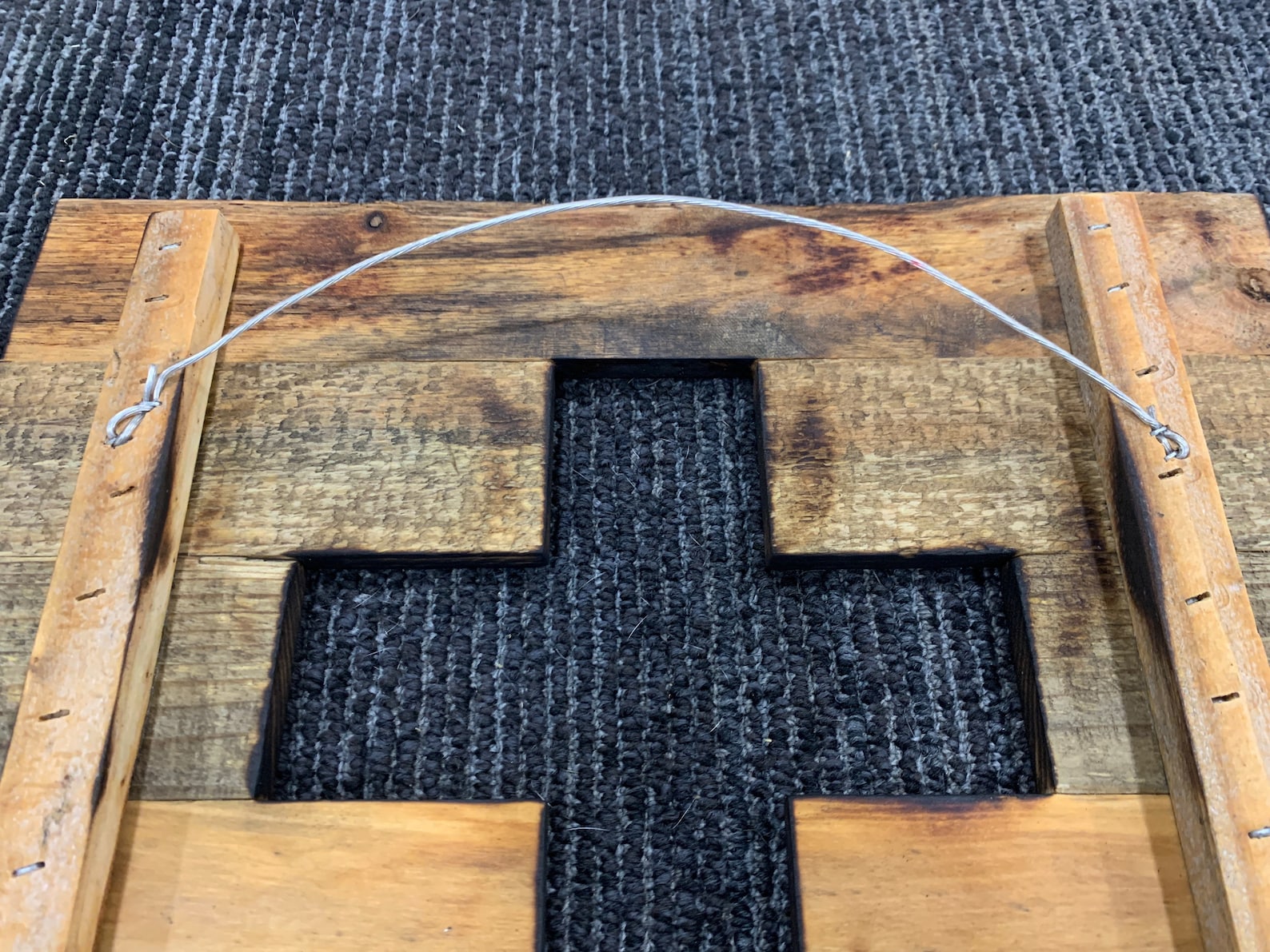 Rustic Reclaimed Wood Burnt Cross Wall Hanging - Etsy