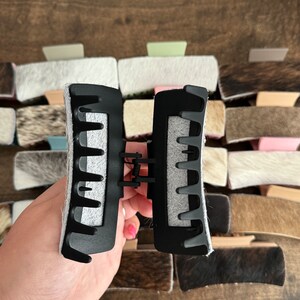 4.1 Cowhide Claw Clips, Cute Western Claw Clips, Western Accessories ...