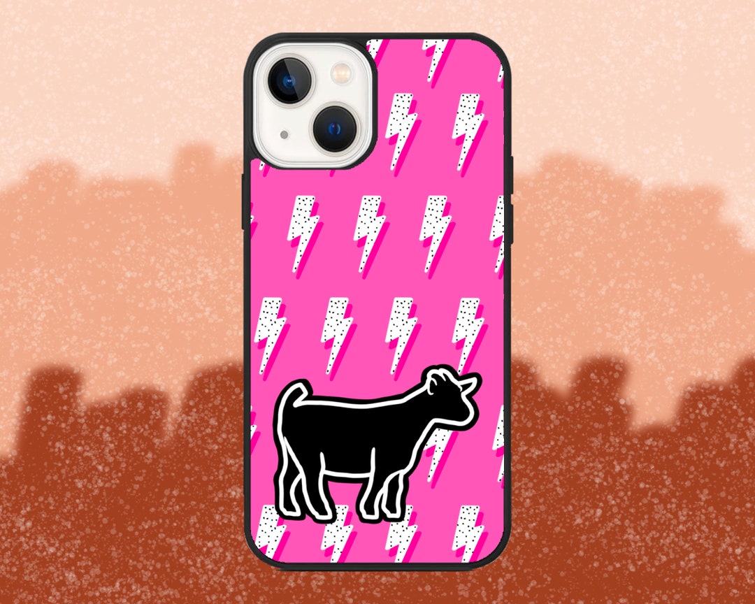 Hot Pink Lightning Bolt Pygmy Goat Phone Case, Cute Livestock Phone ...