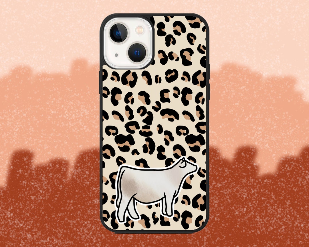 Smoky Beef Heifer Leopard Print Phone Case, Cute Livestock Phone Cases ...
