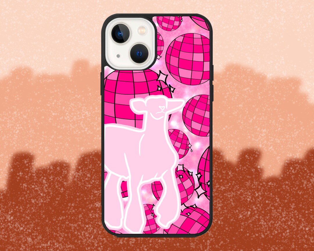 Pink Market Lamb Wether Groovy Disco Ball Pattern Phone Case, Cute ...