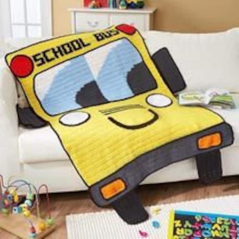 School Bus Crochet Blanket Pattern ONLY THE PATTERN - Etsy
