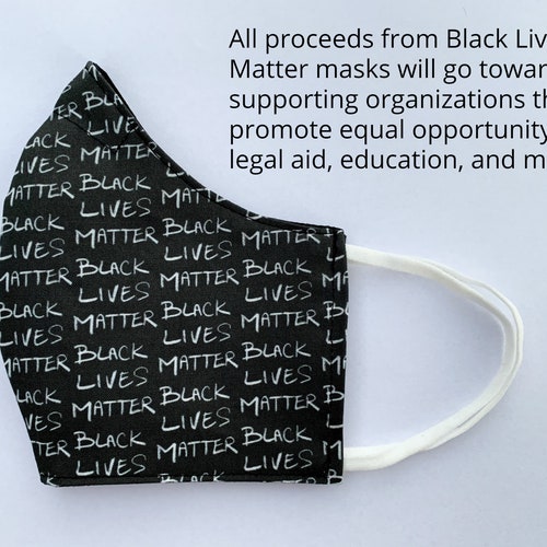 Black Lives Matter Adjustable and Reversible Face Mask BLM - Etsy