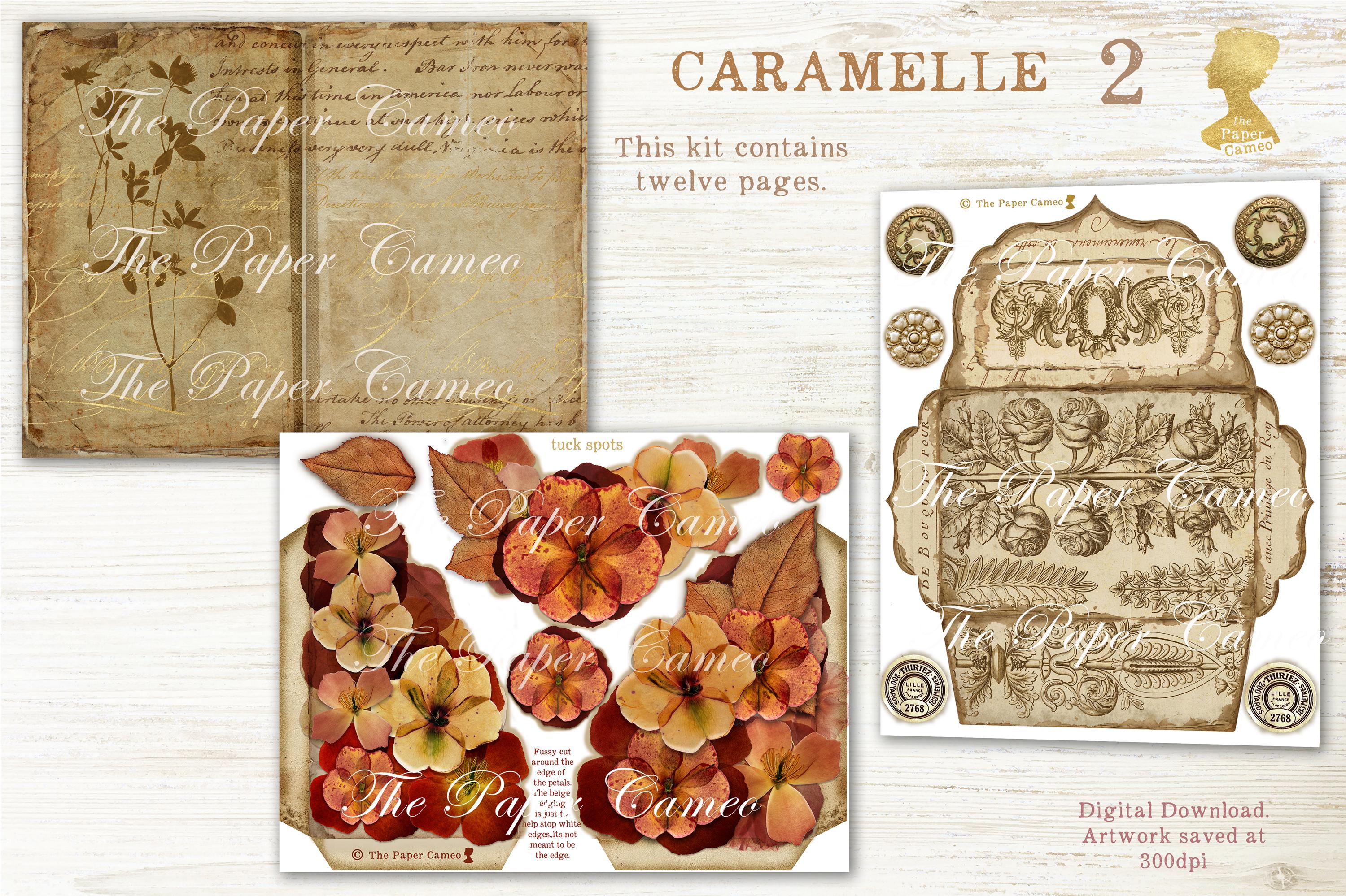CARAMELLE 2 Ephemera, Autumn Themed Ephemera Printable, Antique Sepia ...