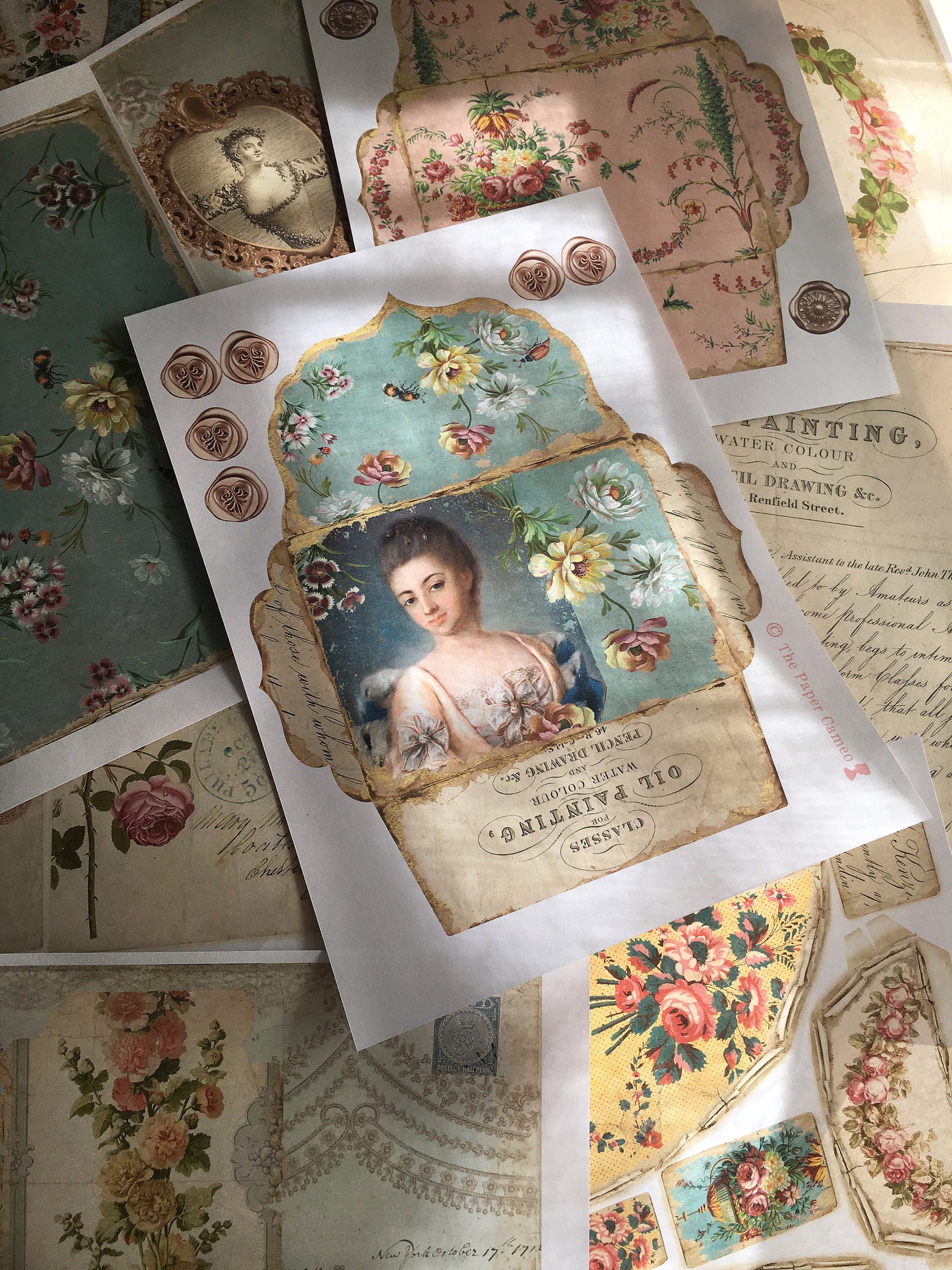 ISABELLE 2 Ephemera, Vintage French Style Ephemera Printable, Shabby ...