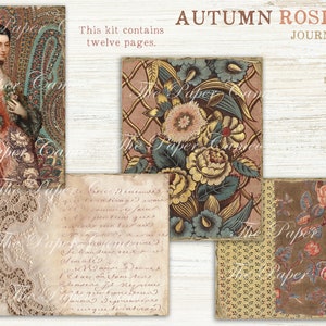 AUTUMN ROSE Journal Printable, Autumn Themed Journal Printable, Fall ...
