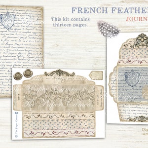 FRENCH FEATHERS, Spring Journal Printable, Spring Theme Digitals ...