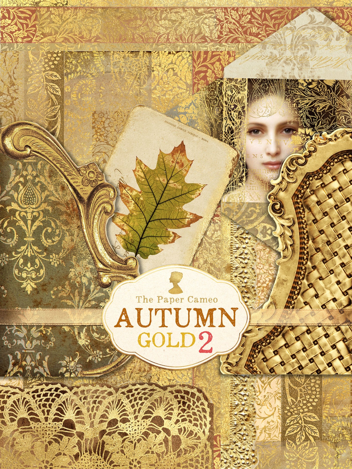 AUTUMN GOLD 2 Autumn Themed Ephemera Printable Autumn - Etsy