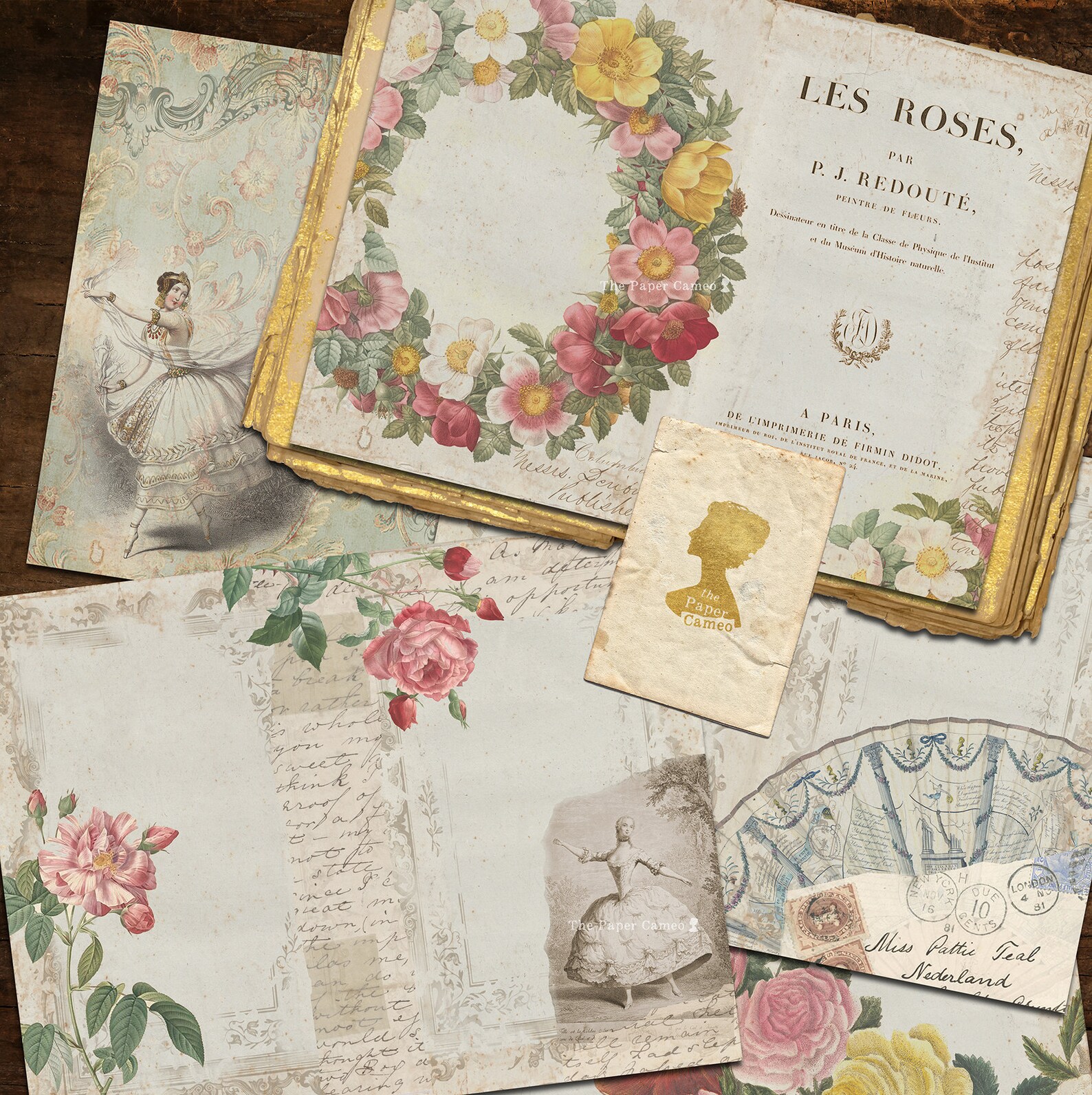 FLORA Journal Floral Journal Printable Digital Vintage - Etsy