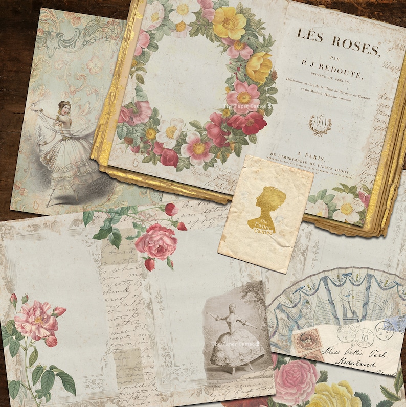 FLORA Journal Floral Journal Printable Digital Vintage - Etsy