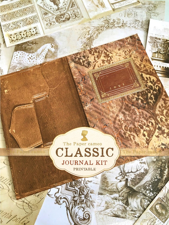 CLASSIC Journal Printable Digital Classic Collage Paper - Etsy