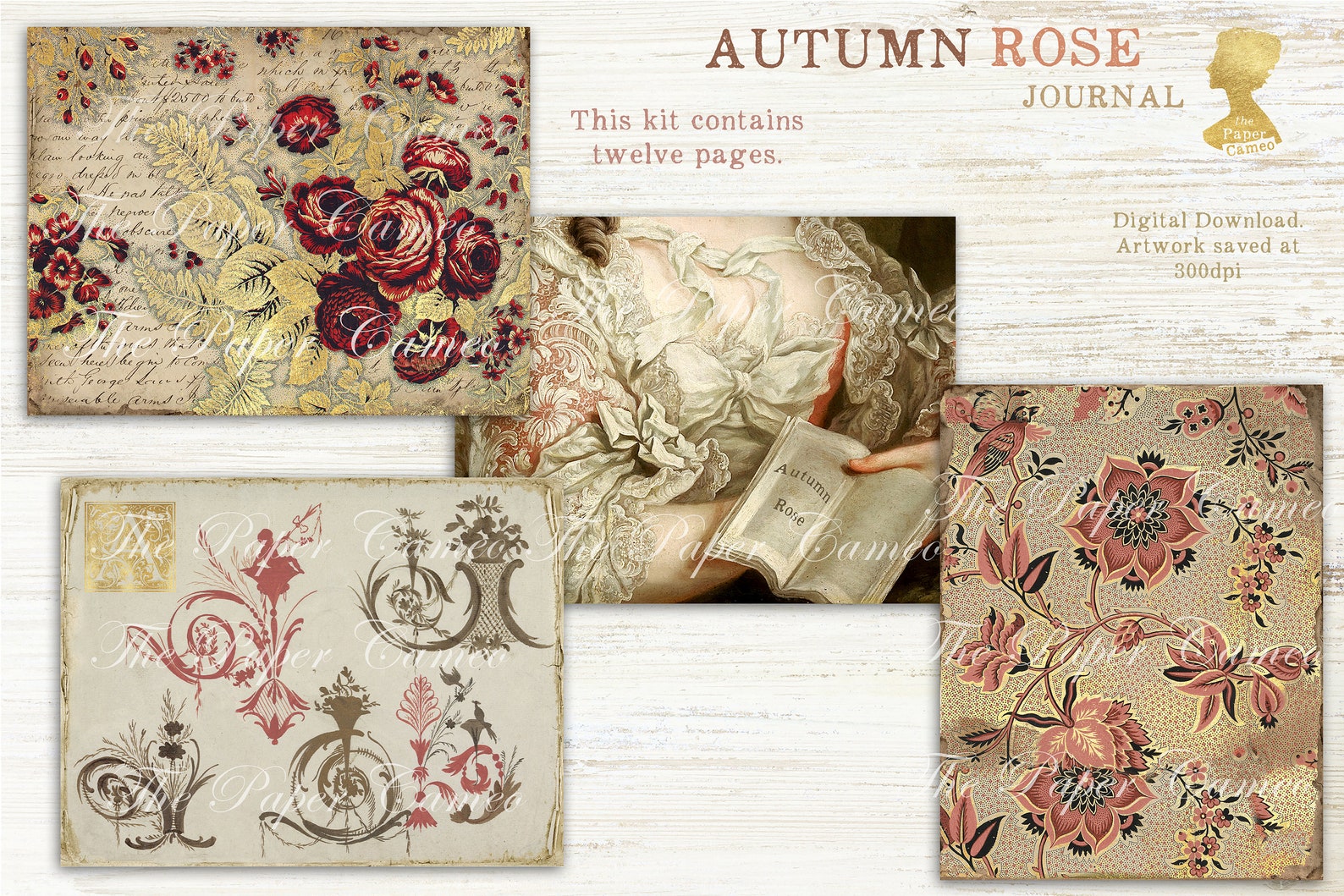 AUTUMN ROSE Journal Printable, Autumn Themed Journal Printable, Fall ...