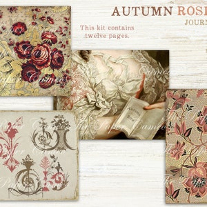 AUTUMN ROSE Journal Printable, Autumn Themed Journal Printable, Fall ...