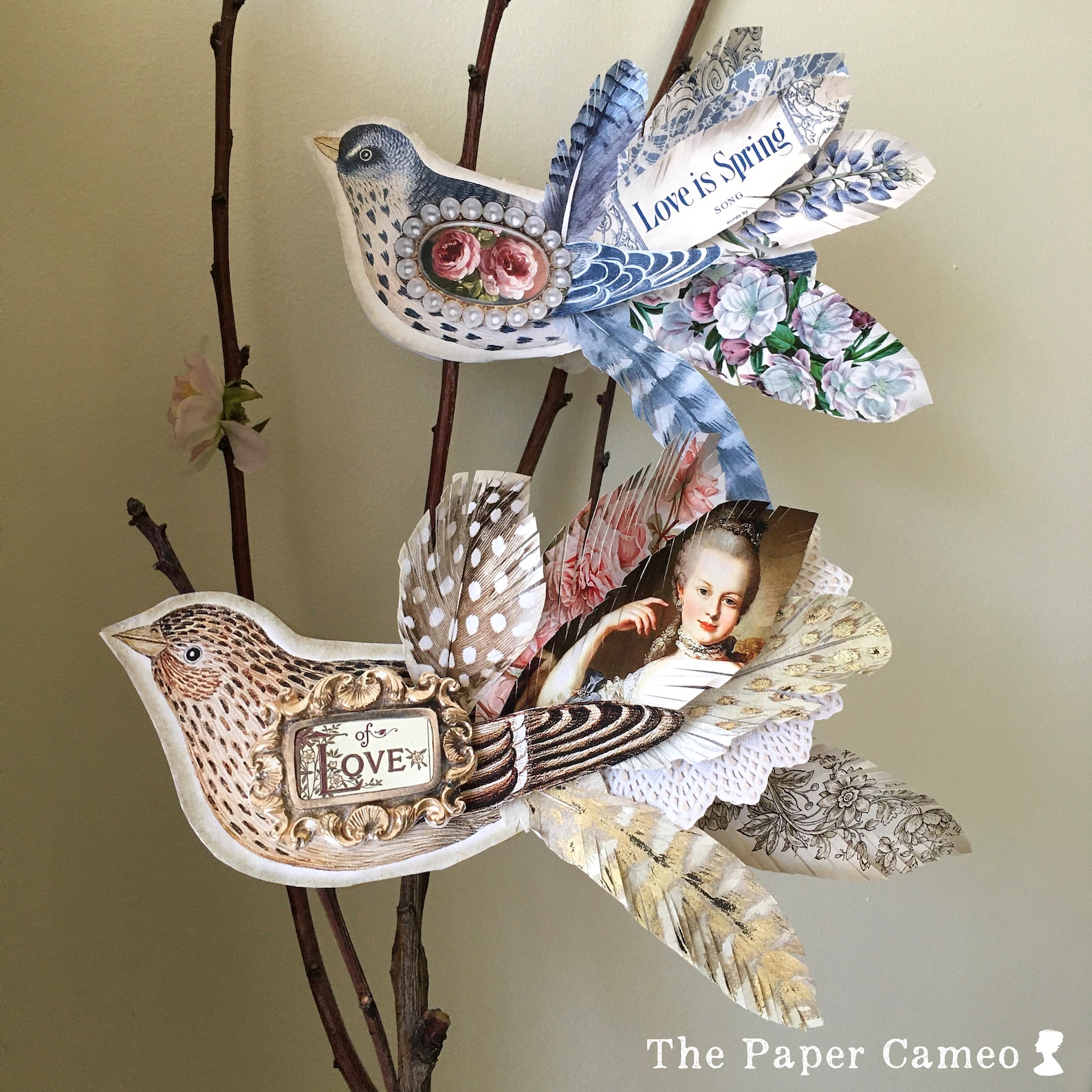 LOVE BIRDS Gift Tags, Bird Digital Download, Bird Printable, Bird ...