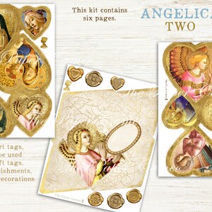 ANGELICA Two, Christmas Angels Printable, Christmas Angel Gift Tags ...