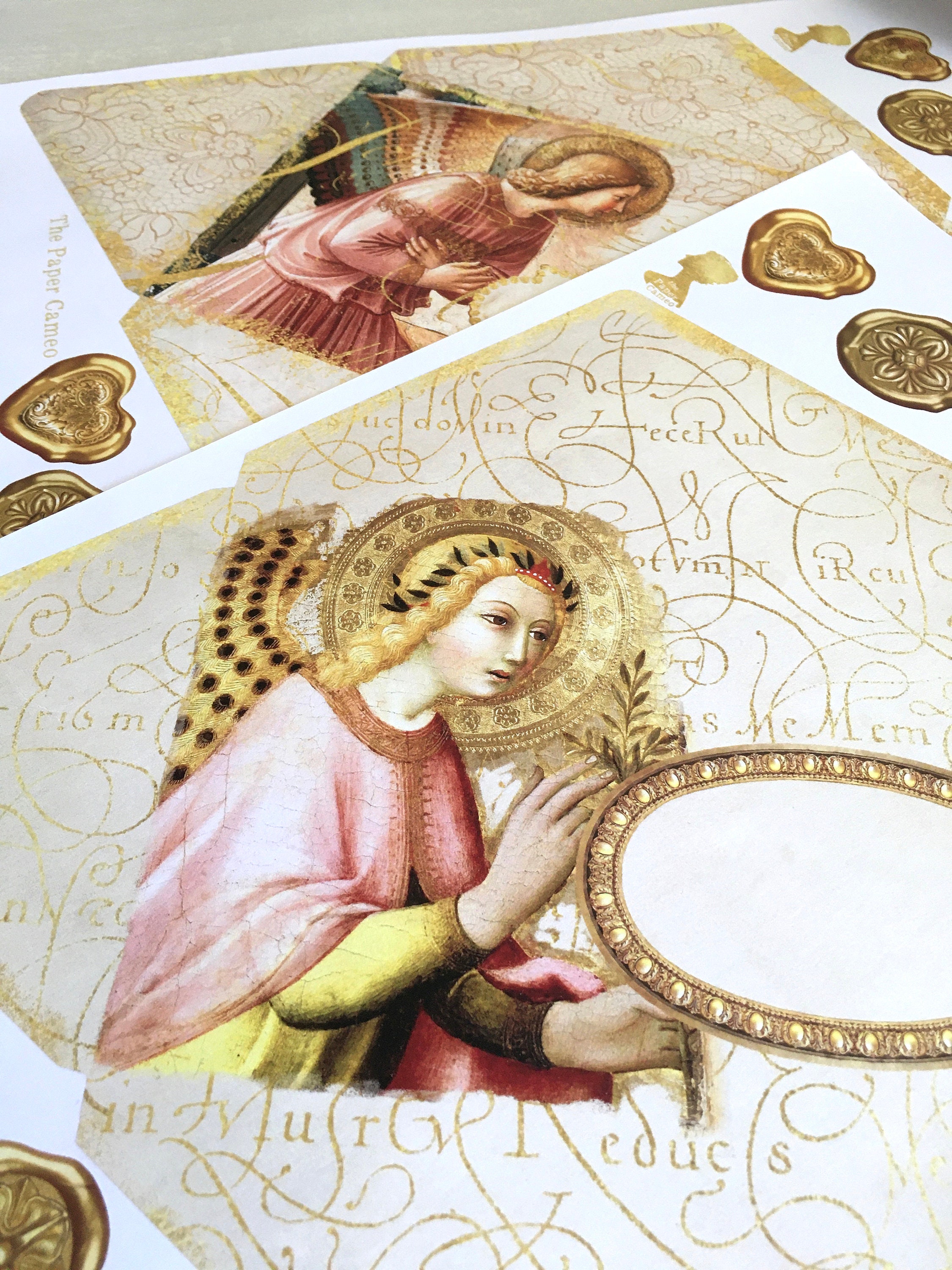 ANGELICA Two Christmas Angels Printable Christmas Angel Gift - Etsy