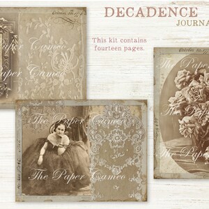 DECADENCE Journal Printable, Antique French Style Digital, Marie ...
