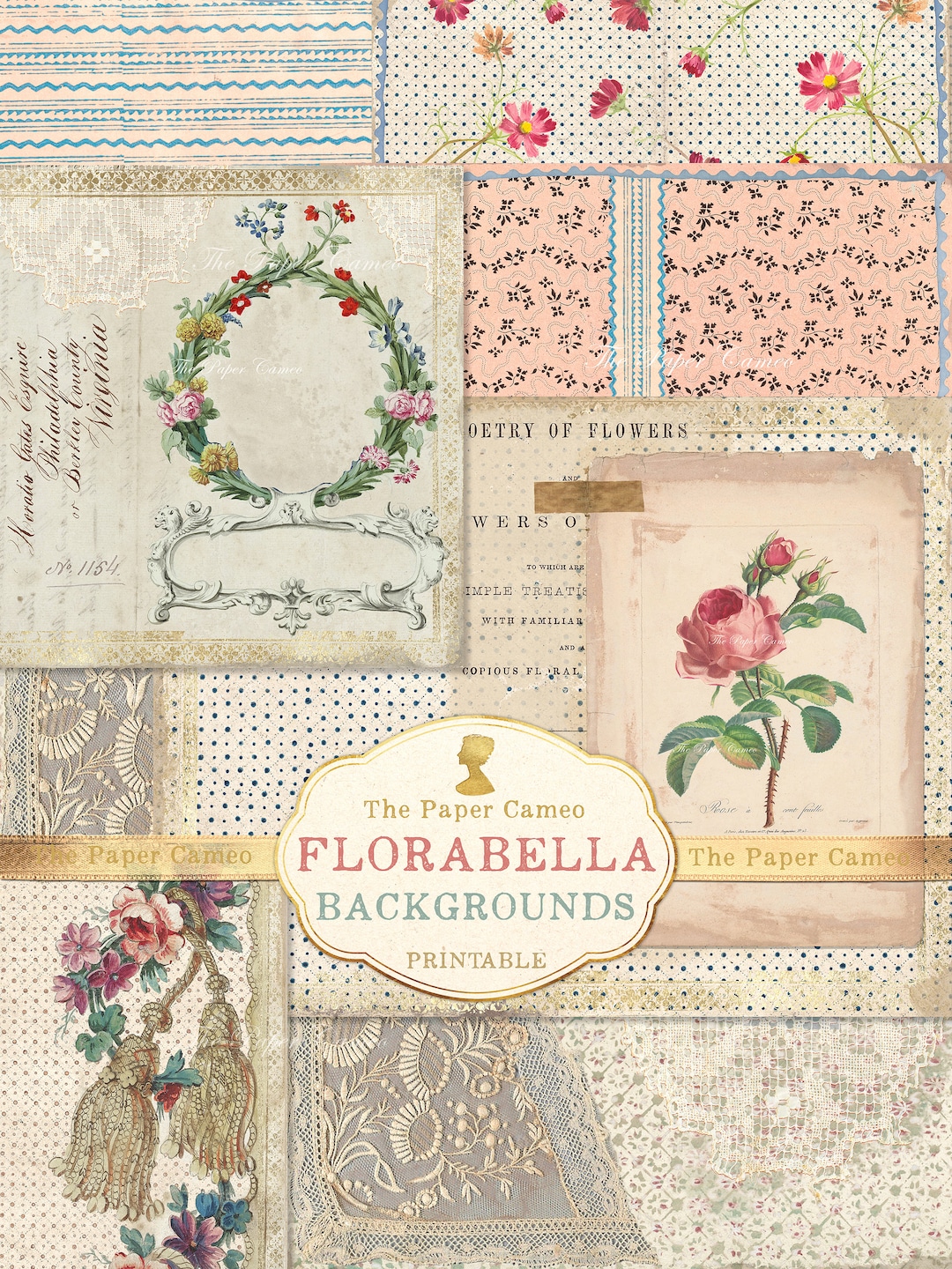 FLORABELLA Backgrounds Digital, Floral Backgrounds Digital, Floral ...