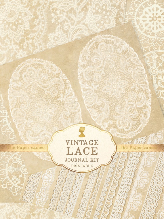 VINTAGE LACE Journal Pages Printable Lace Journal Pages - Etsy