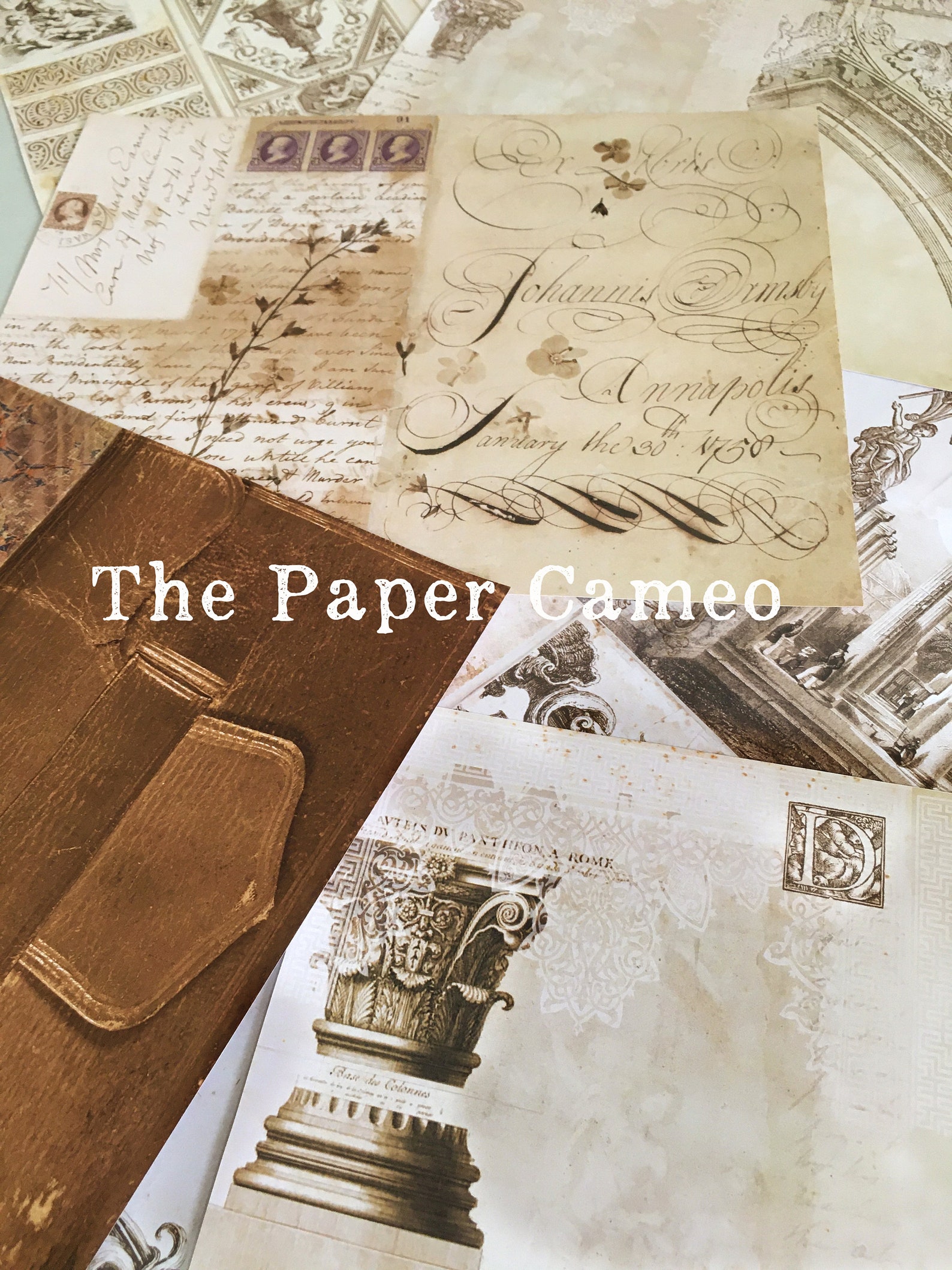 CLASSIC Journal Printable Digital, Classic Collage Paper, Travel ...