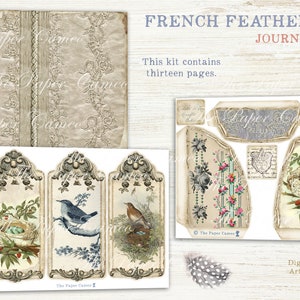 FRENCH FEATHERS, Spring Journal Printable, Spring Theme Digitals ...