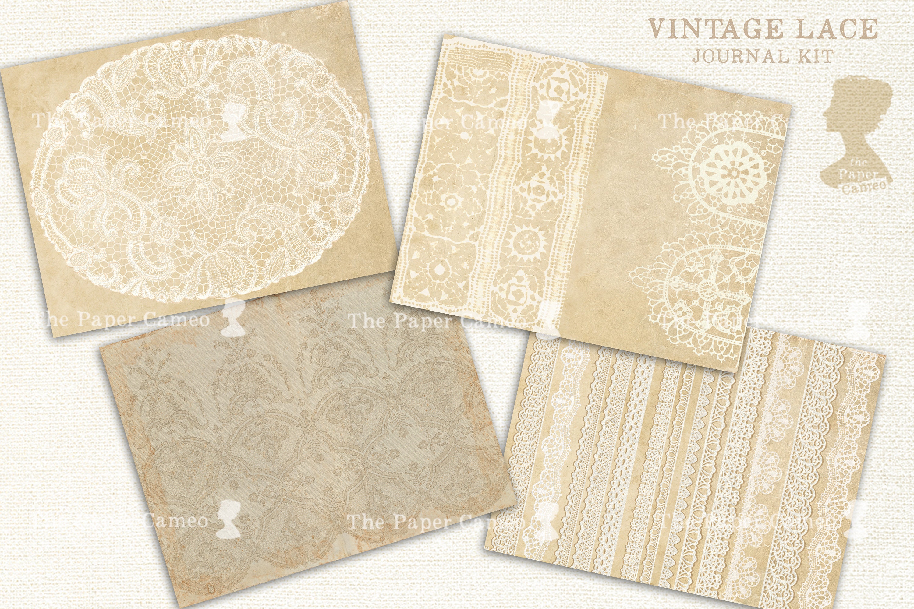 VINTAGE LACE Journal Pages Printable Lace Journal Pages - Etsy