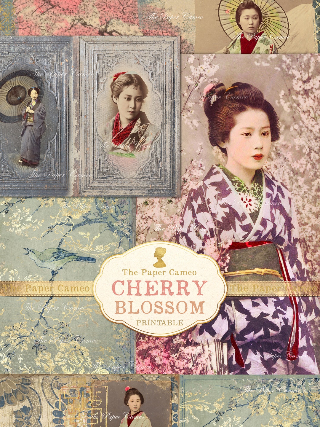 CHERRY BLOSSOM Journal Digital, Japanese Theme Printable, Spring Junk ...