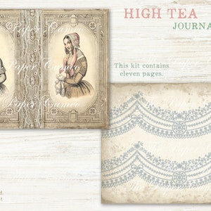 HIGH TEA Journal Printable, Tea Party Journal, Vintage French Fashion ...