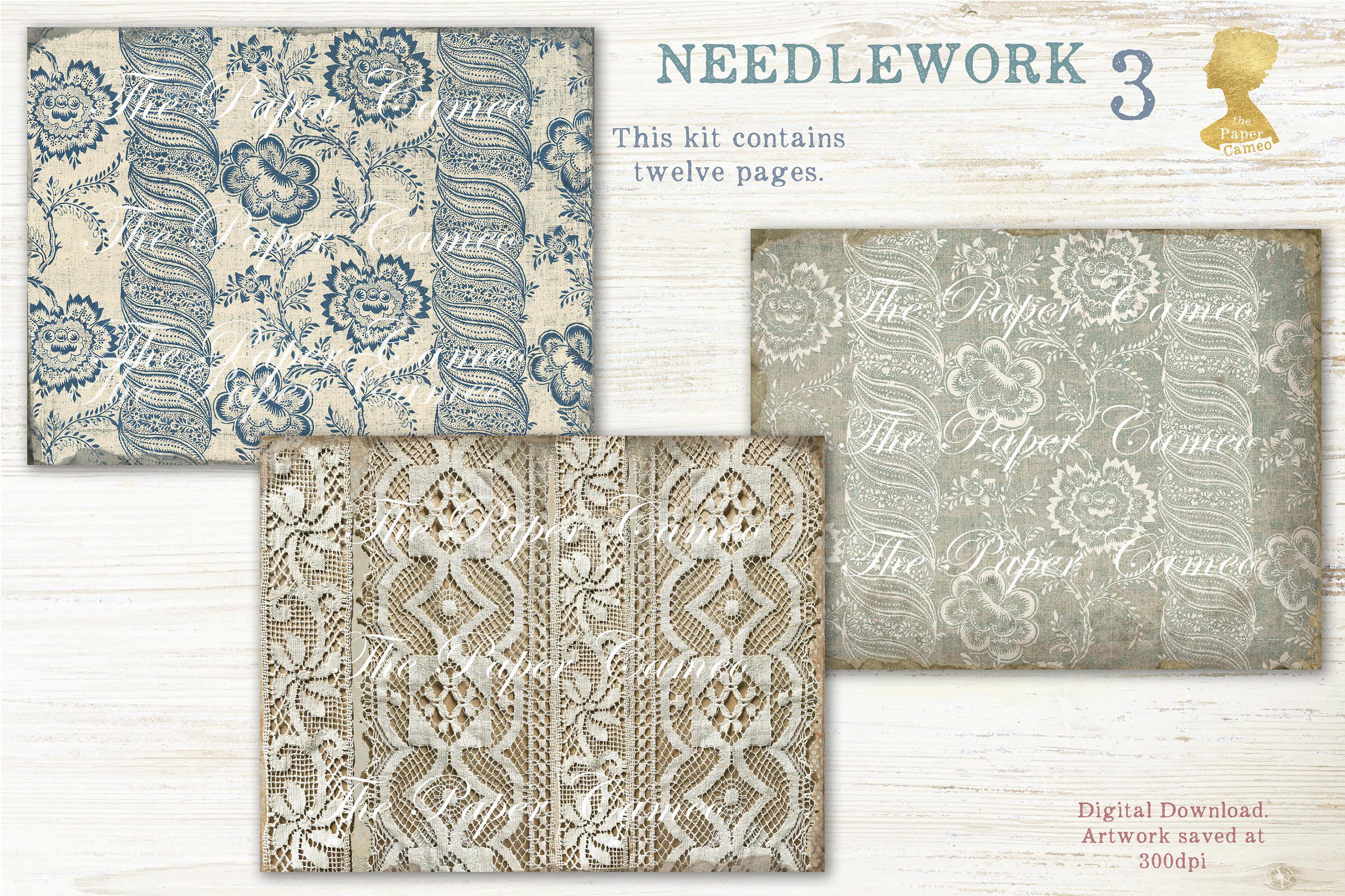 NEEDLEWORK 3 Junk Journal Digital, Needlework Themed Printable, Sewing ...