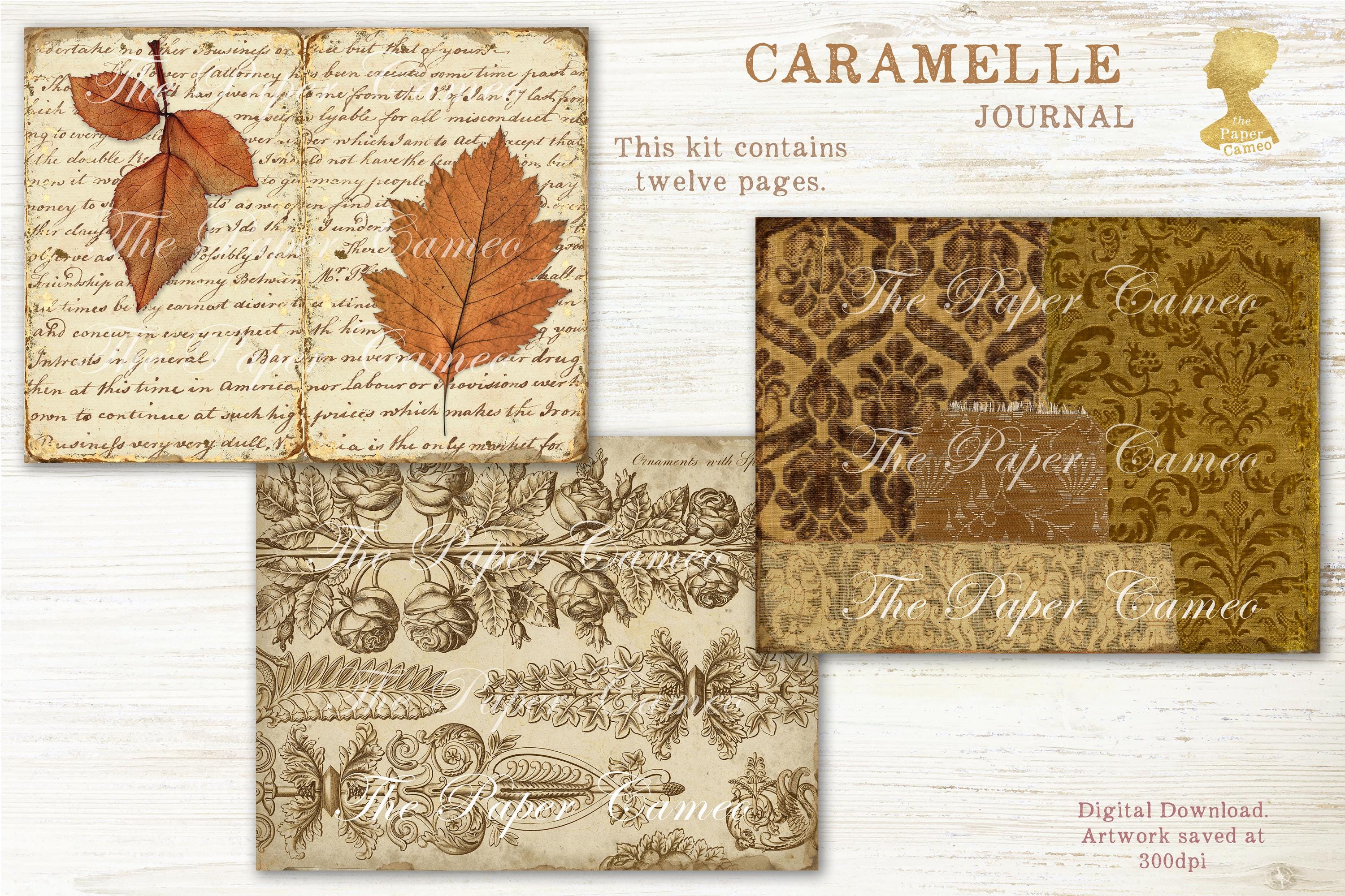 CARAMELLE Journal Printable, Autumn Themed Digital Journal, Vintage ...