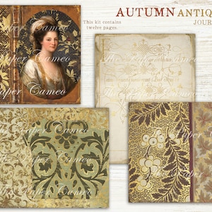 AUTUMN ANTIQUE Journal Digital, Autumn Themed Journal Printable, Fall ...