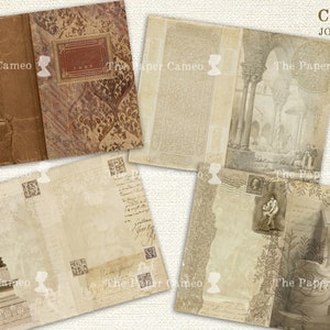 CLASSIC Journal Printable Digital, Classic Collage Paper, Travel ...
