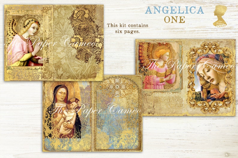 ANGELICA One, Christmas Angels Printable, Christmas Journal Digital ...