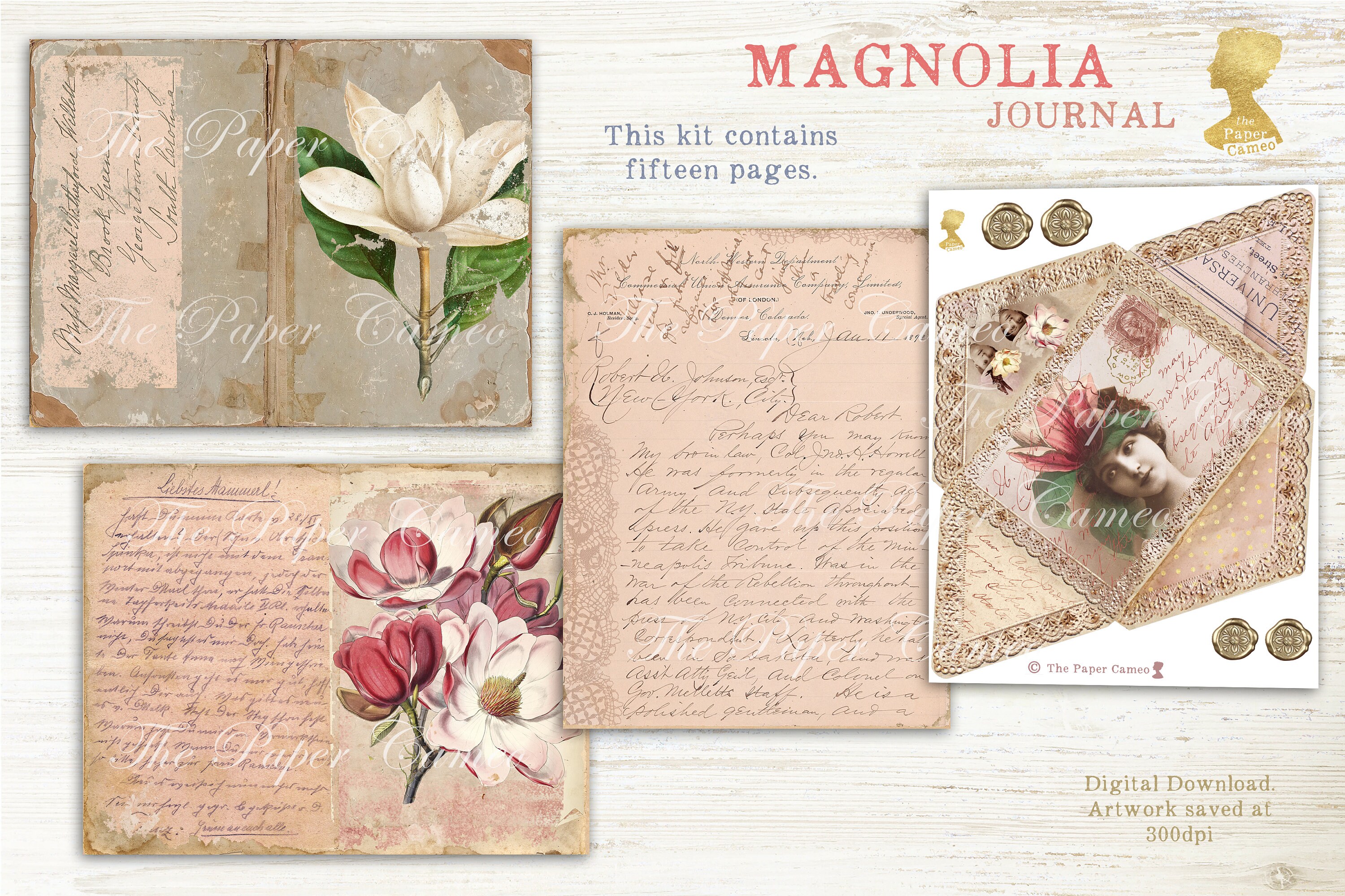 MAGNOLIA Journal Printable, Magnolia Junk Journal Digital, Spring Theme ...