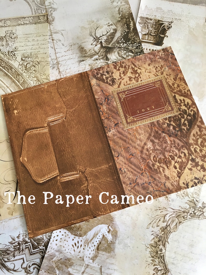 CLASSIC Journal Printable Digital Classic Collage Paper - Etsy