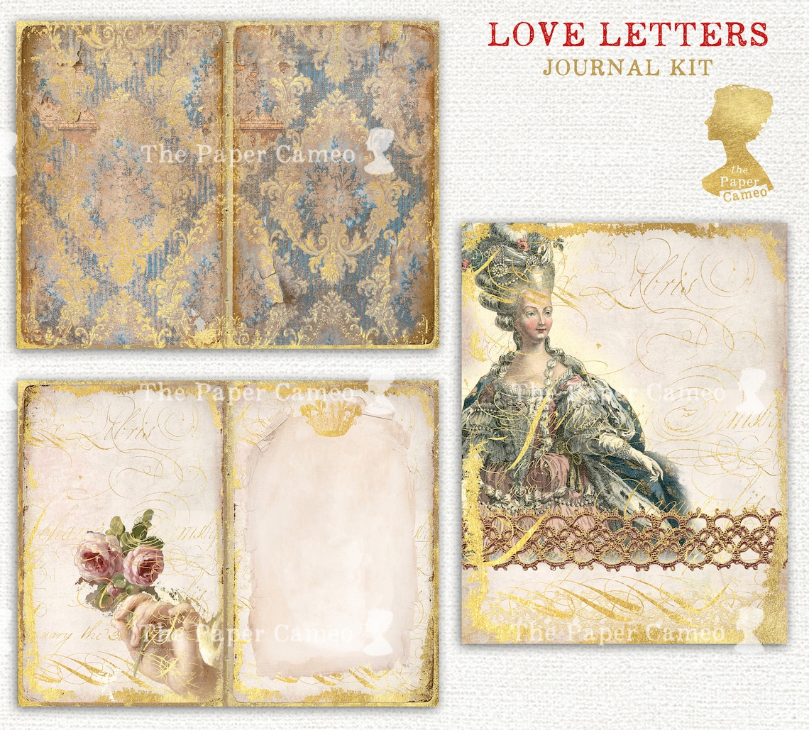 LOVE LETTERS Marie Antoinette Printable Vintage French Style - Etsy
