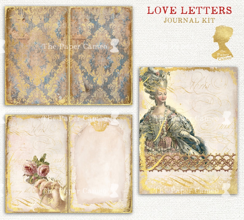 LOVE LETTERS Marie Antoinette Printable Vintage French Style - Etsy