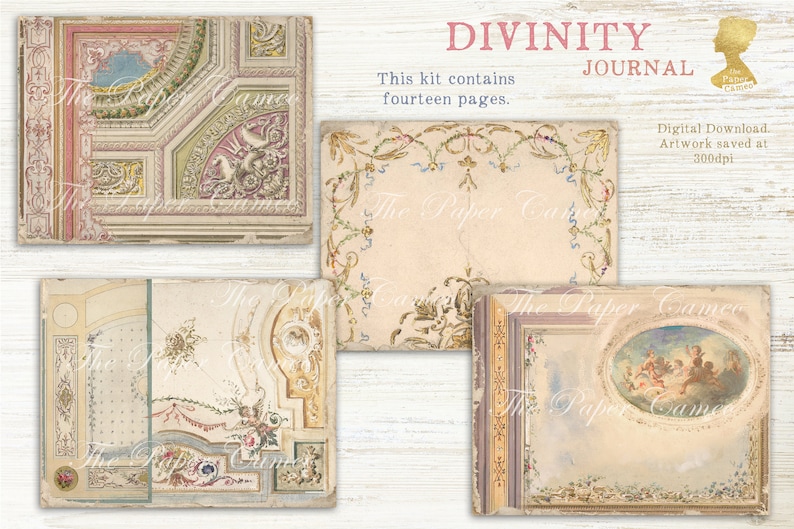 DIVINITY Journal, French Chateau Fresco Printables, French Florals ...