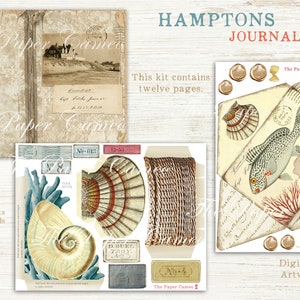 HAMPTONS, Sea Theme Printable Journal, Sea Junk Journal, Seaside ...