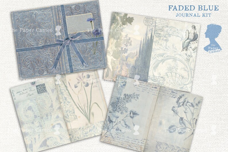 FADED BLUE Journalblue Themed Journal Printable Digital Kit - Etsy