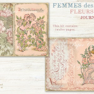 FEMMES Des FLEURS Spring Themed Journal Printable, Flower Fairy Journal ...