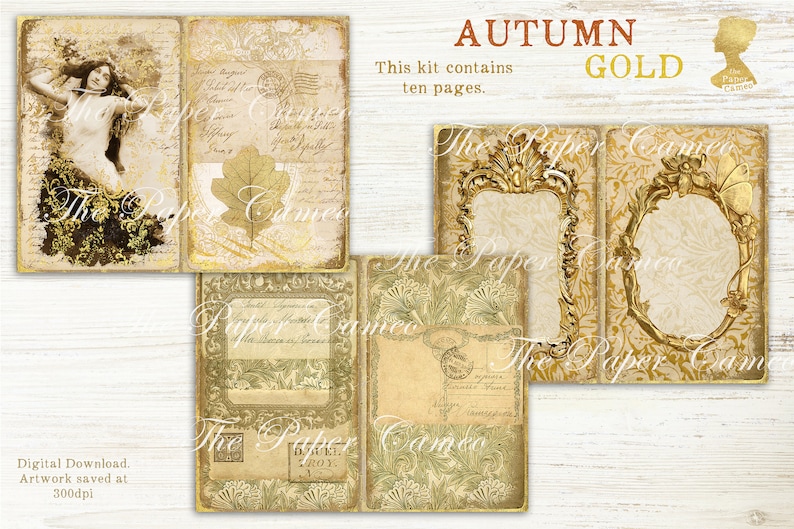 Autumn Gold Journal, Autumn Themed Journal Printable, Fall Journal ...