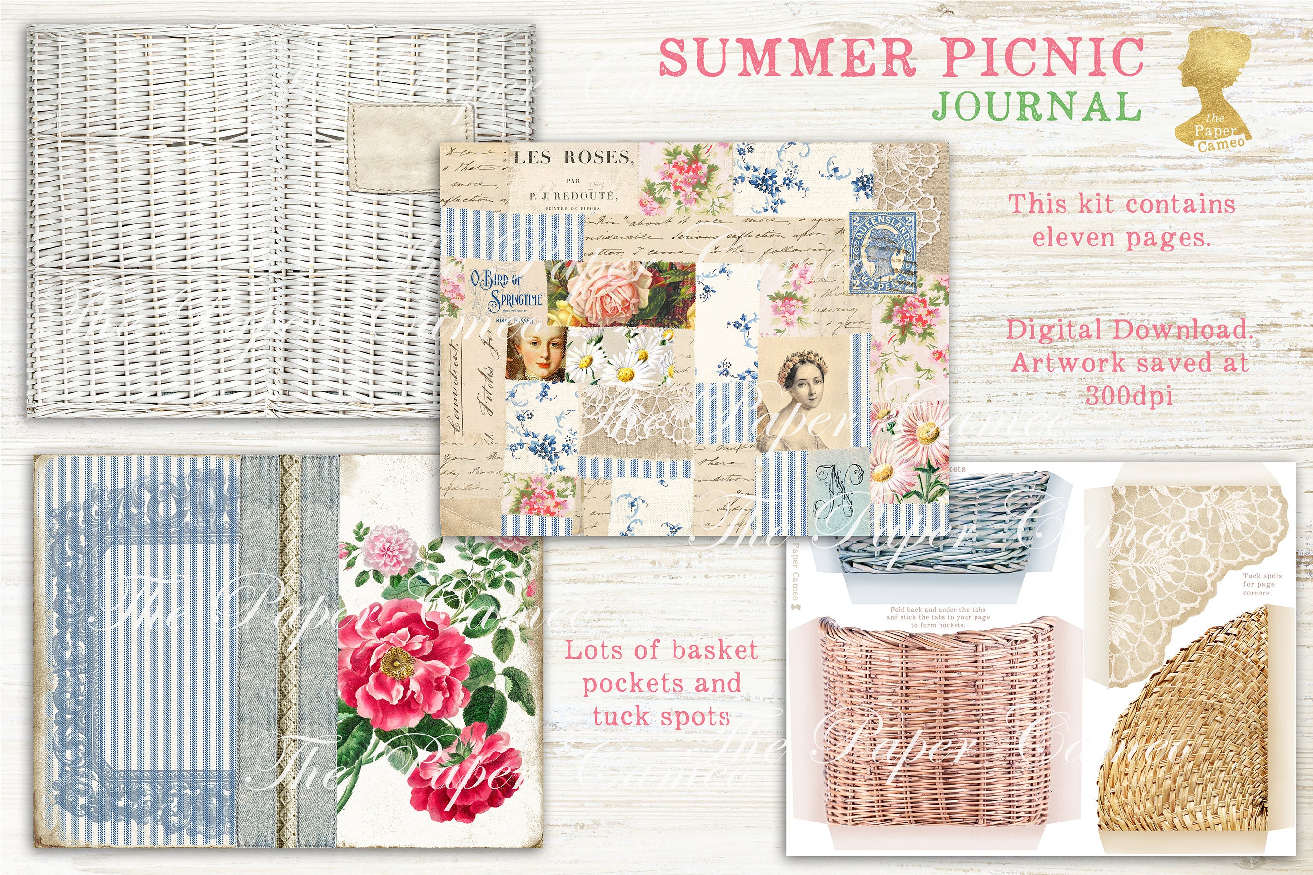 Summer Picnic Journal Spring Digital Easter Journal - Etsy