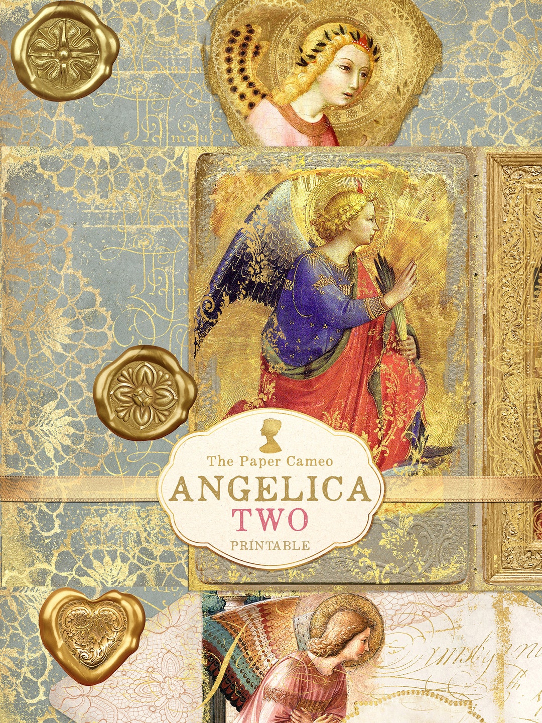 ANGELICA Two, Christmas Angels Printable, Christmas Angel Gift Tags ...