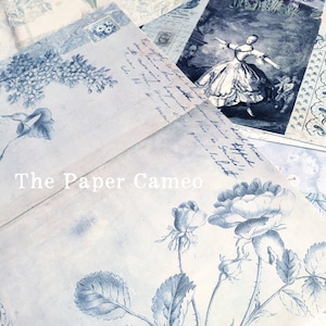 FADED BLUE Journal,blue Themed Journal Printable Digital Kit, Shabby ...