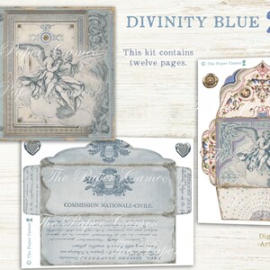 DIVINITY BLUE 2 Ephemera, Blue Themed Digital Ephemera, Blue Journal ...