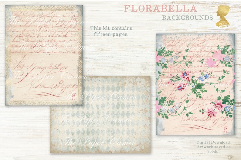 FLORABELLA Backgrounds Digital, Floral Backgrounds Digital, Floral ...