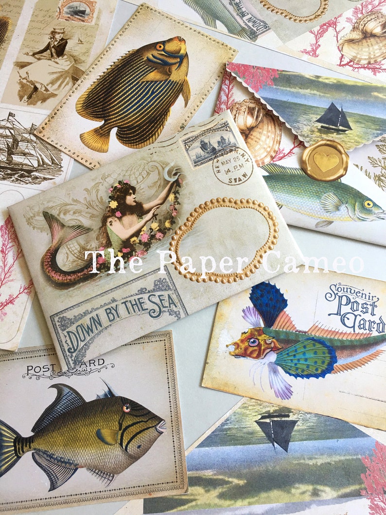 SEA THEME Junk Journal Ephemera Printable Instant Digital | Etsy SEA THEME Junk Journal Ephemera Printable Instant Digital | Etsy