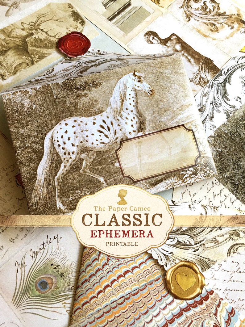 CLASSIC Ephemera Digital Download, Antique Ephemera Printable Kit ...