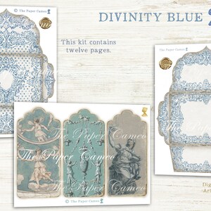 DIVINITY BLUE 2 Ephemera, Blue Themed Digital Ephemera, Blue Journal ...